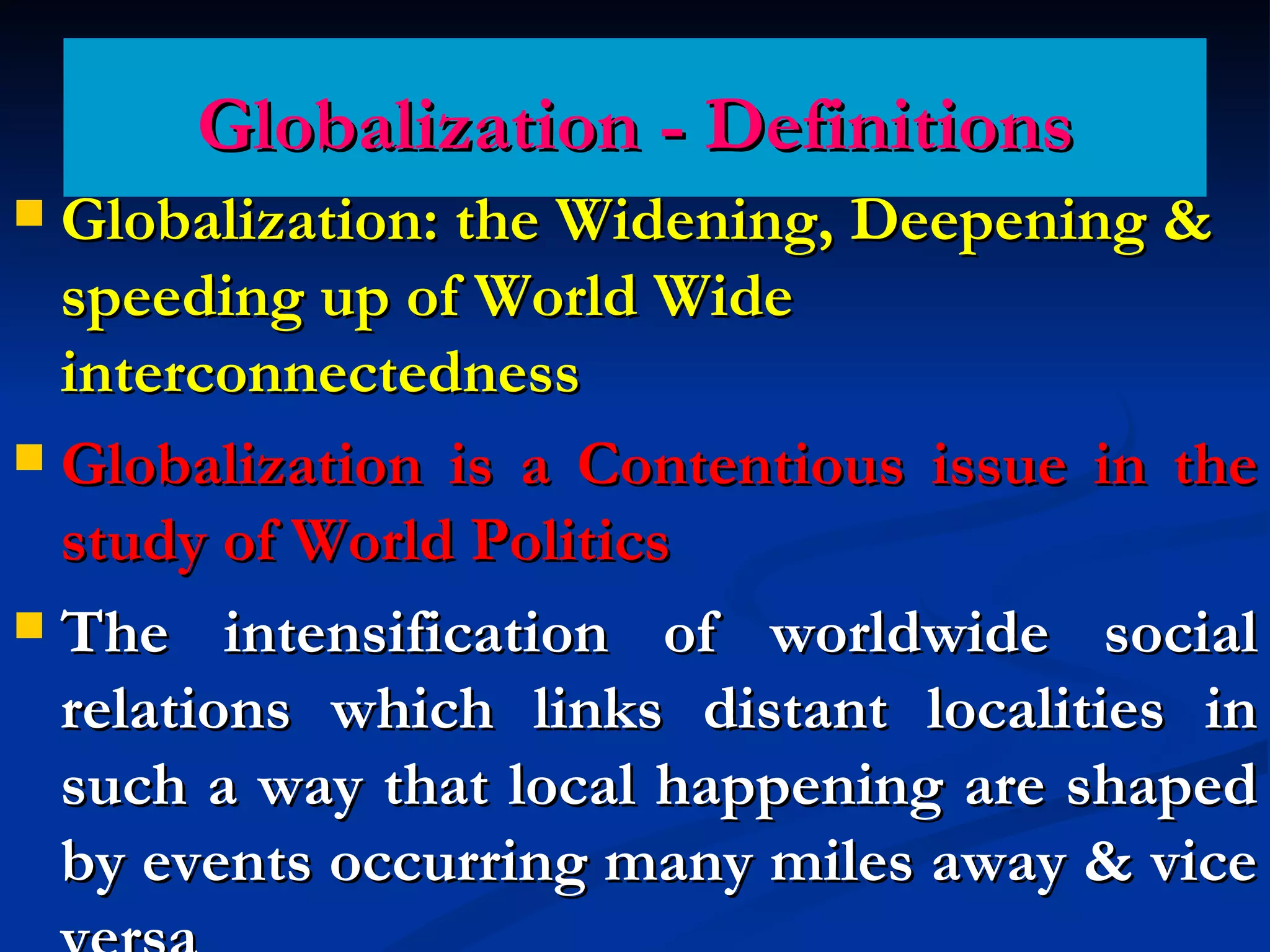 Theories of IR-4-globalization | PPT