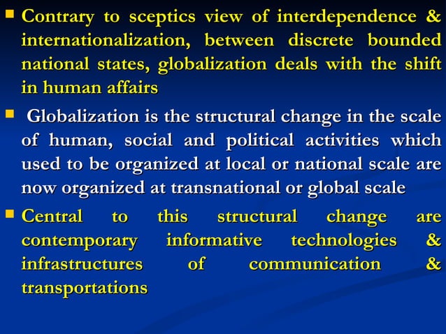 Theories of IR-4-globalization | PPT