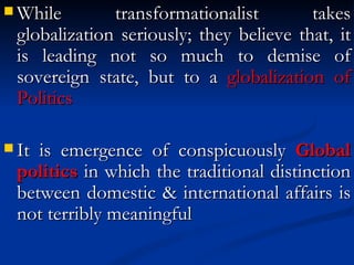 Theories of IR-4-globalization | PPT