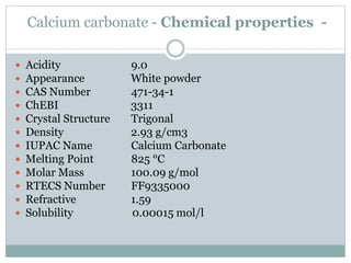Chemical properties of chalk online