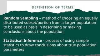 4TH LESSON Random Sampling Stats and Pr. | PPTX