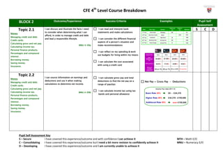 4th level Course Breakdown | PPT