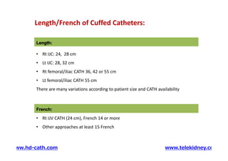 Tunneled HD Catheters Dr. Zaghloul Gouda | PDF