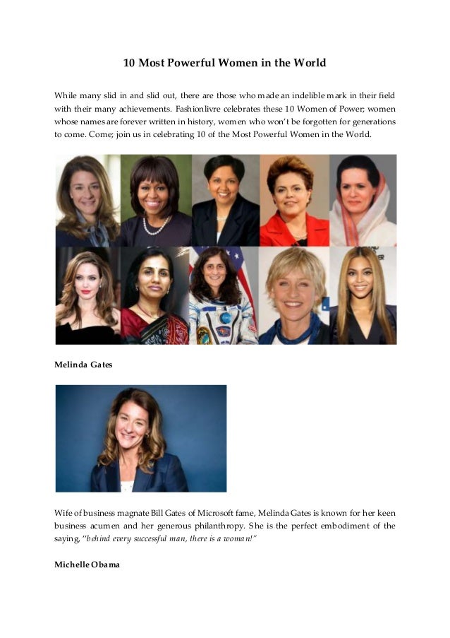 10 Most Powerful Women in the World