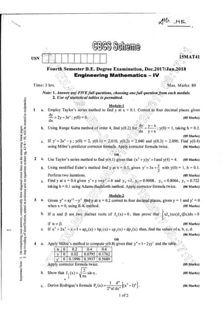 4th semester VTU Mechanical Engineering CBCS scheme till jan 2018 | PDF