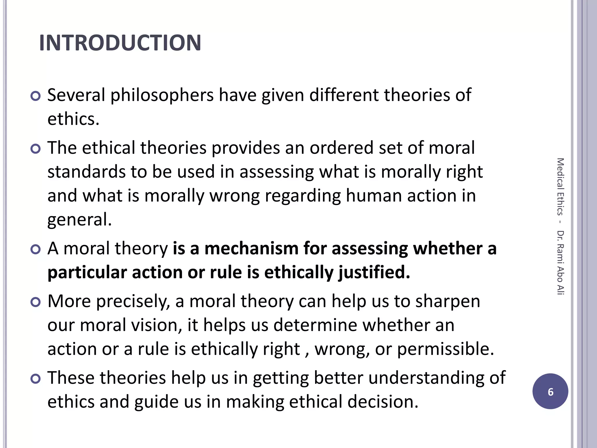 medical ethics theories | PPTX