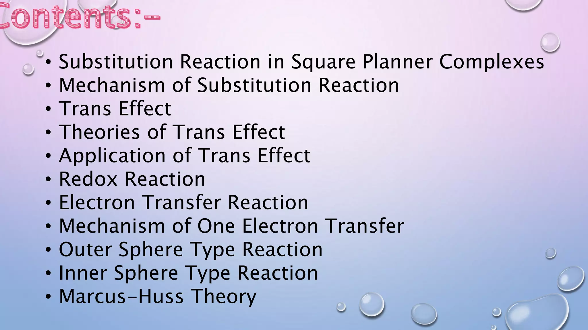 reaction mechanism of transition metal complex 2 J2 | PPTX