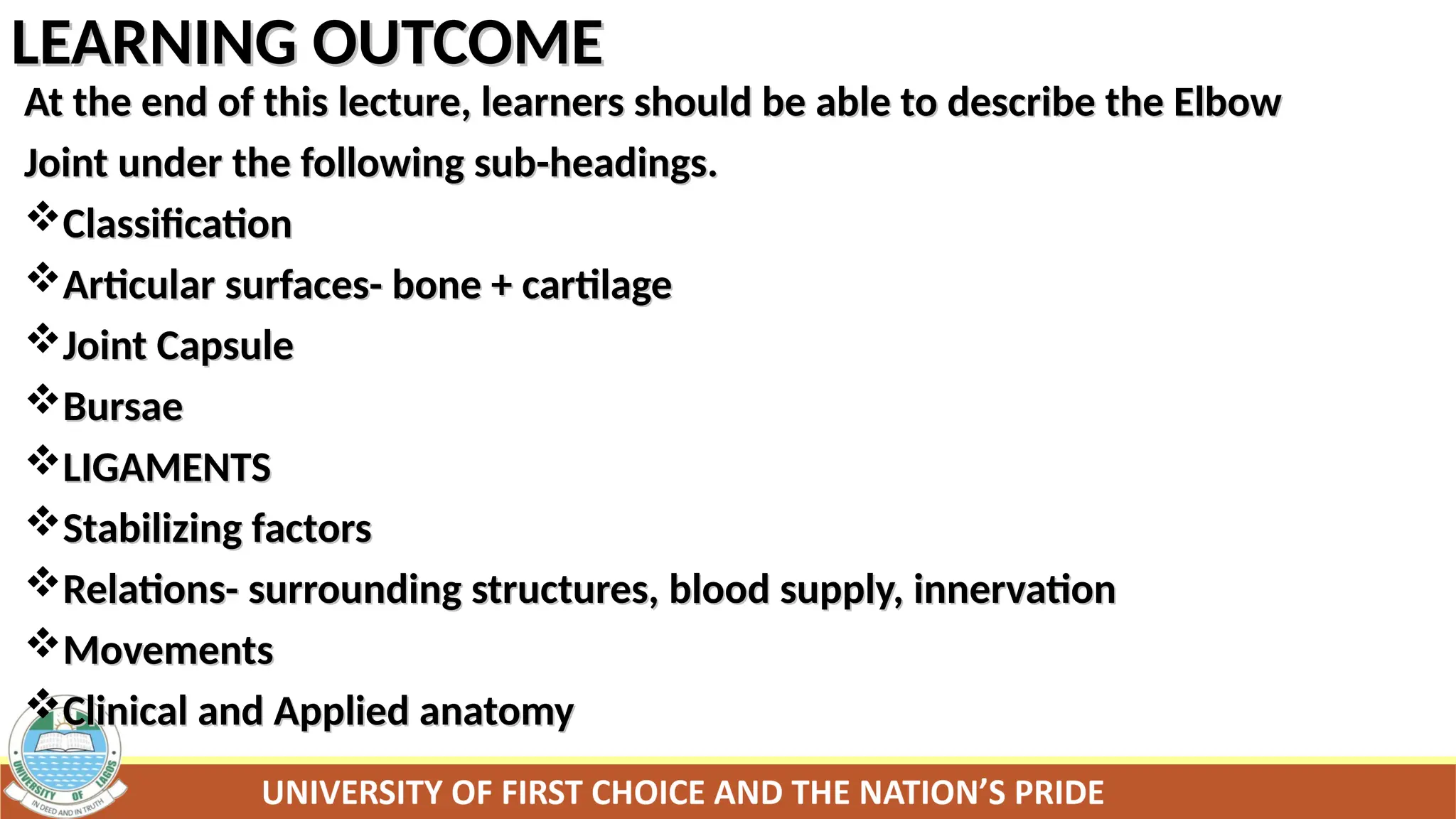 BASIC GROSS ANATOMY OF THE Elbow joint for beginners | PPT