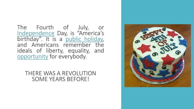 4th of july - Explanation for 6th grader Students | PPTX | National ...
