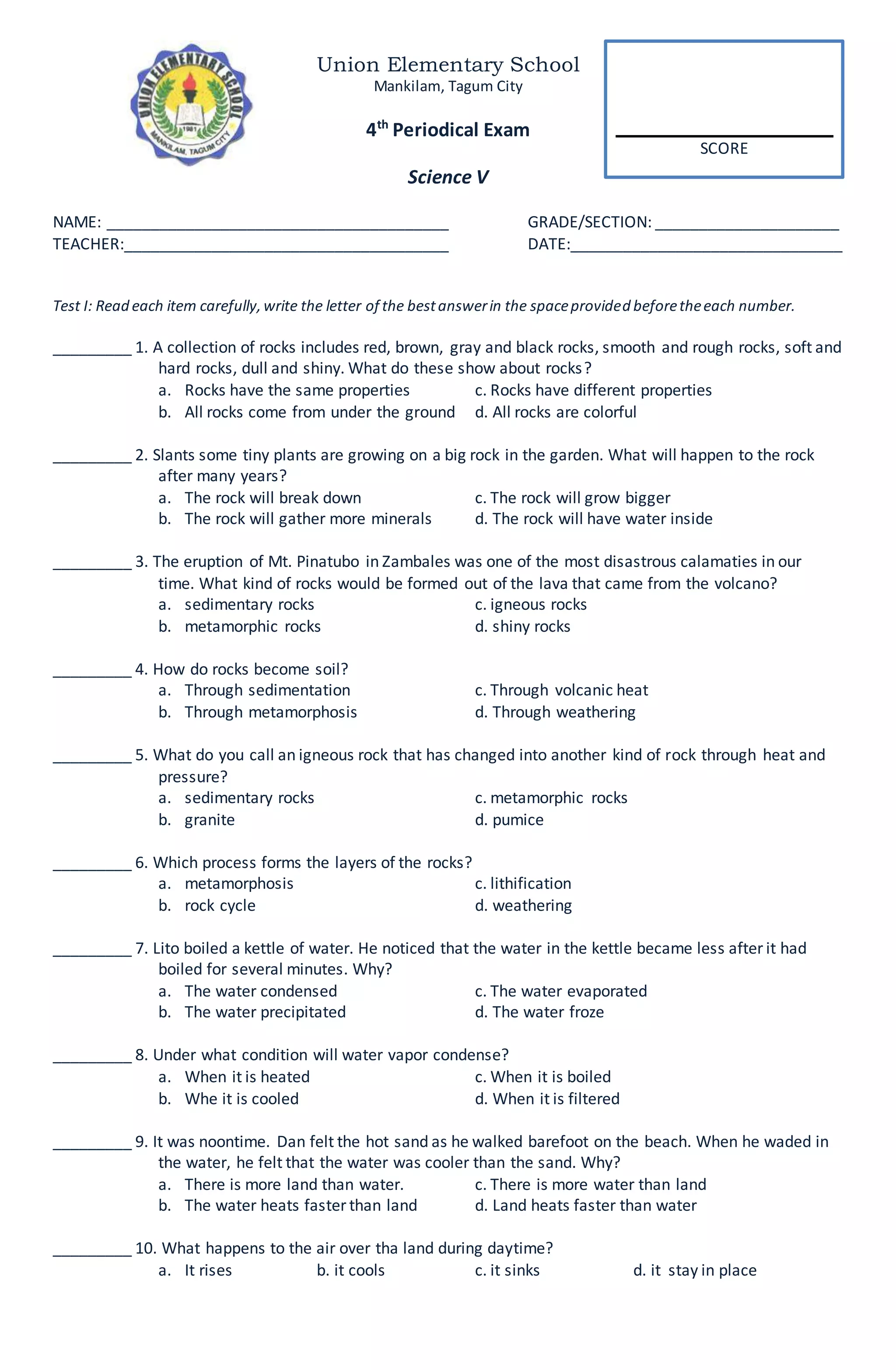 4th periodical science v | DOCX