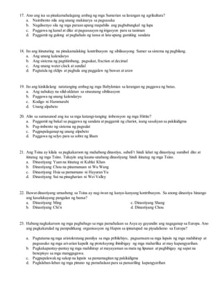 A.P 8 - Fourth Summative Test | DOCX