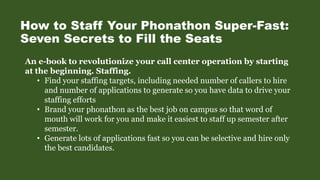 4th Quarter Phonathon: Planning to Finish Strong | PPT