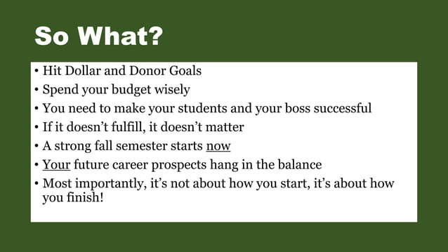 4th Quarter Phonathon: Planning to Finish Strong | PPT