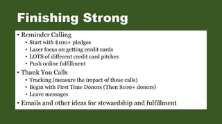 4th Quarter Phonathon: Planning to Finish Strong | PPT