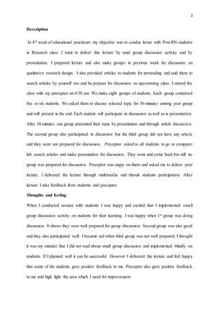 4th reflection. small group discussion | PDF