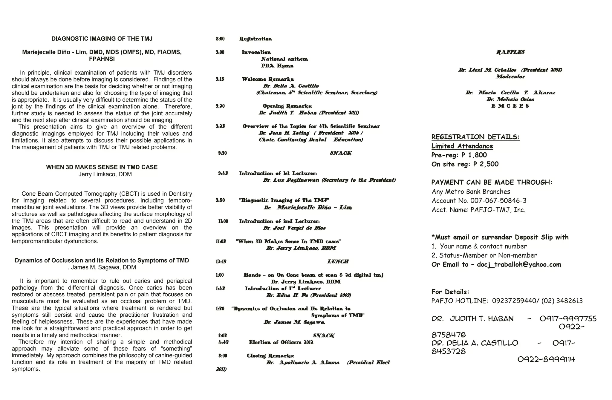 PAFJO-TMJ 4th scientific seminar invitation | DOCX