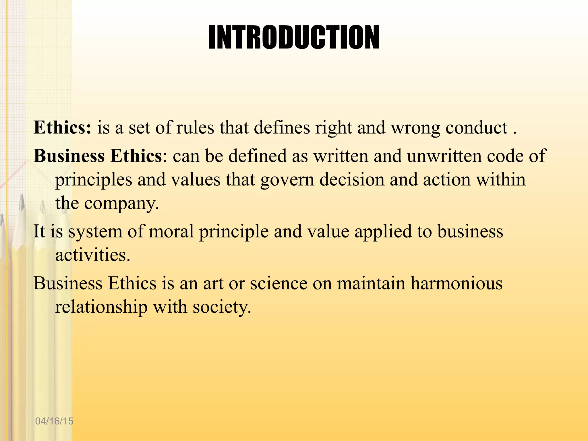 Business Ethics and Corporate Social Responsibility | PPT