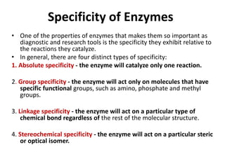 ENZYME BIOCHEMISTRY | PPTX
