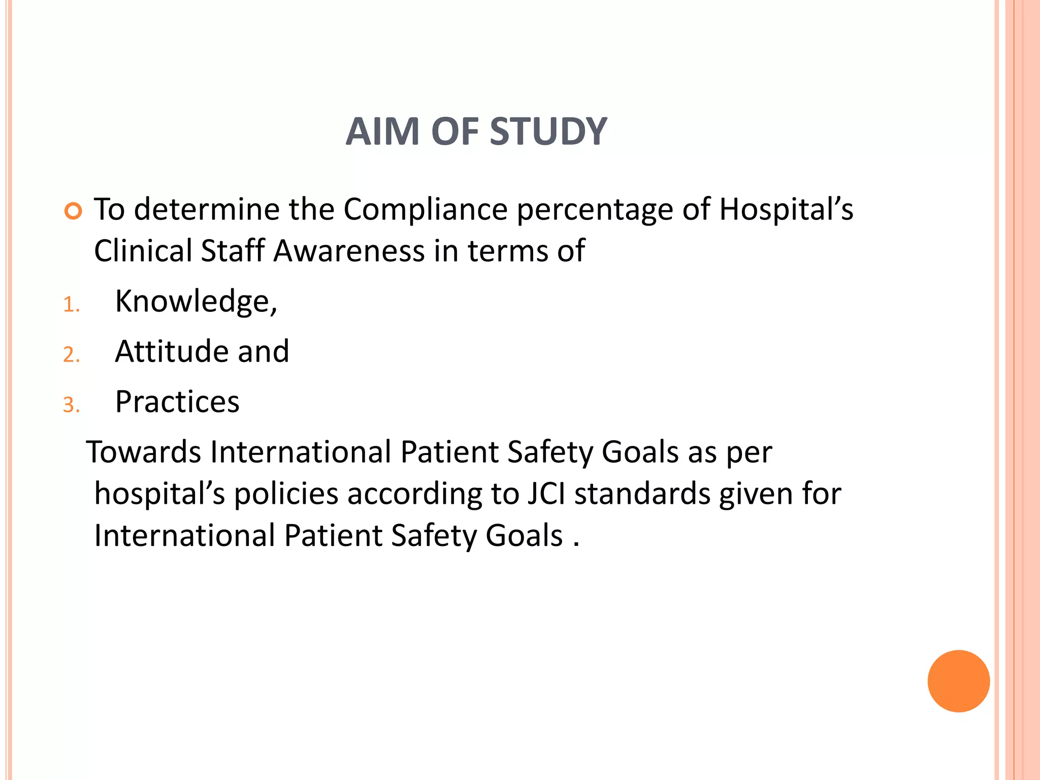 Presentation on International Patient Safety Goals (JCI) | PPTX