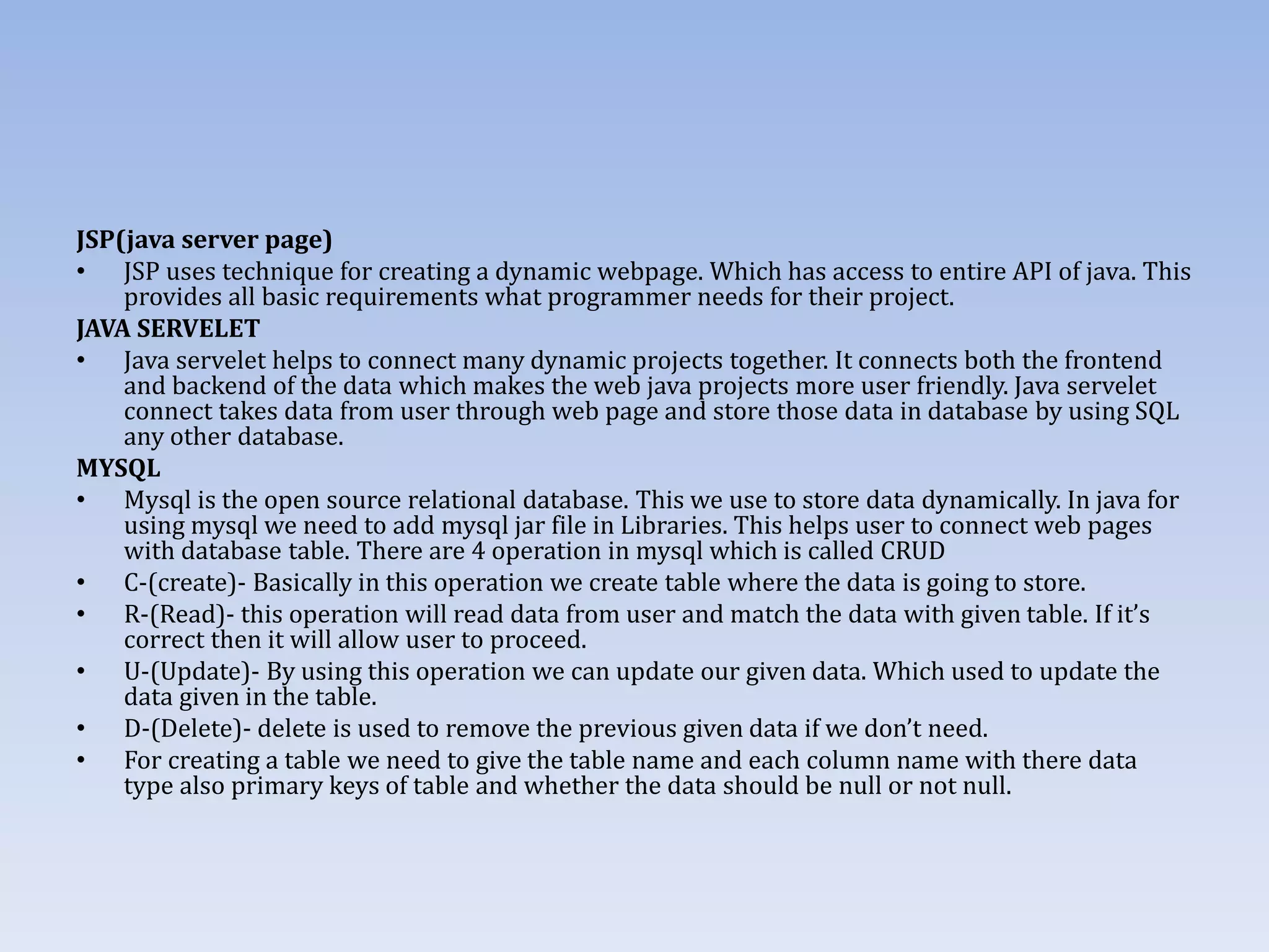 java mini project for college students | PPTX