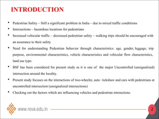 Pedestrian crossing behavior at the roads | PPTX