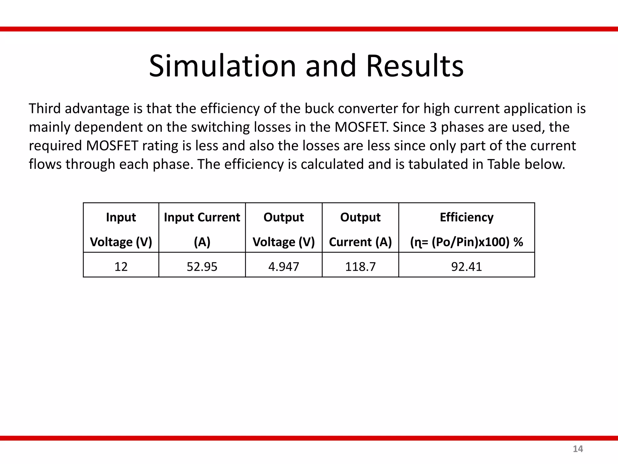 Multi-phase buck converter with low side switching for high current ...
