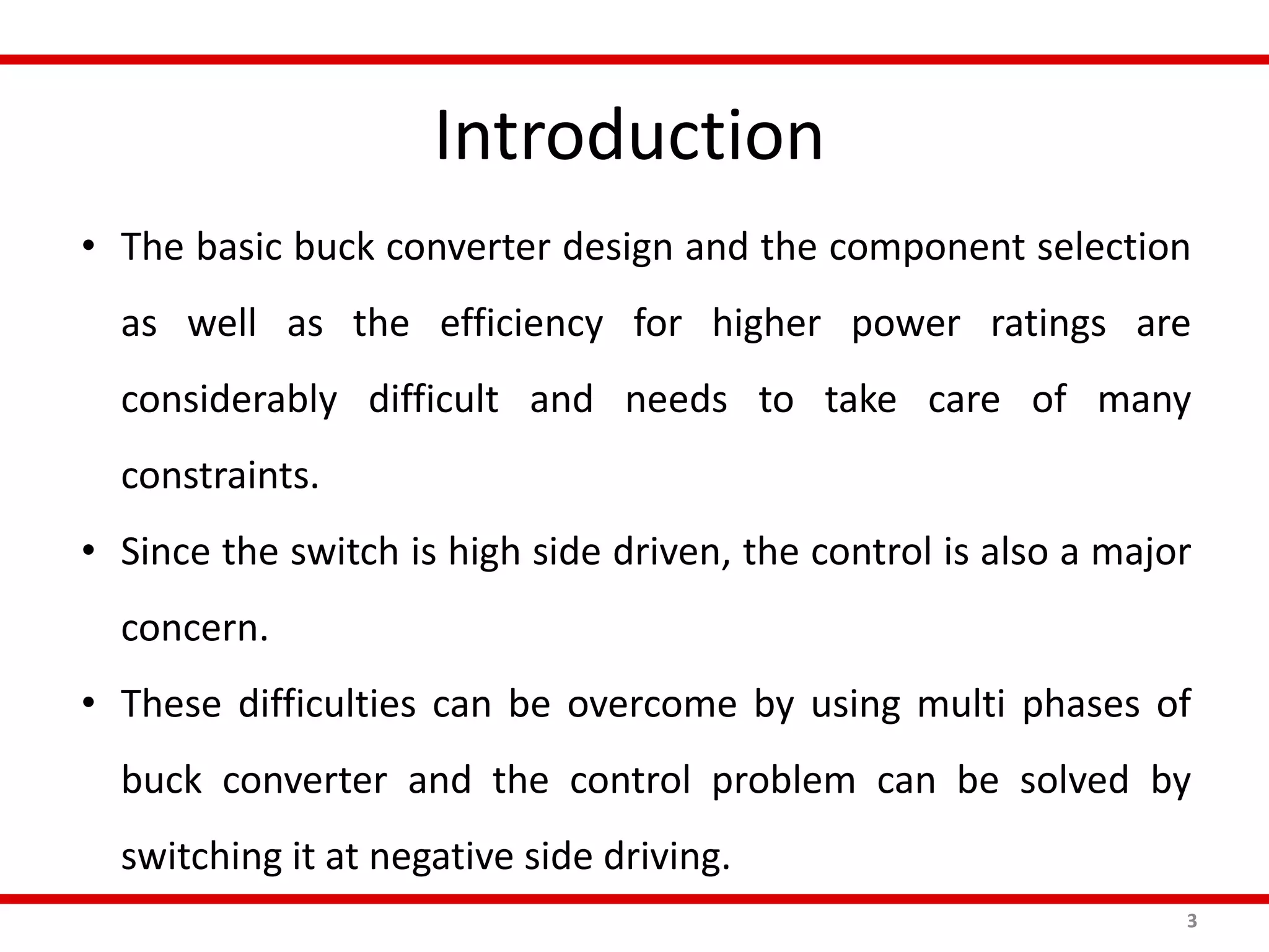 Multi-phase buck converter with low side switching for high current ...