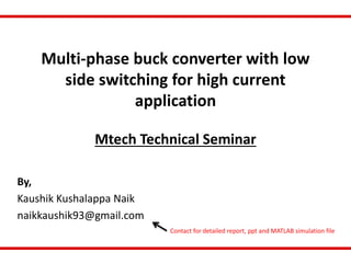 Multi-phase buck converter with low side switching for high current application | PPTX