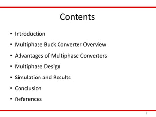 Multi-phase buck converter with low side switching for high current ...