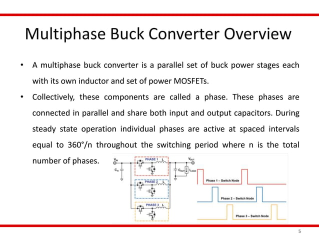 Multi-phase buck converter with low side switching for high current ...