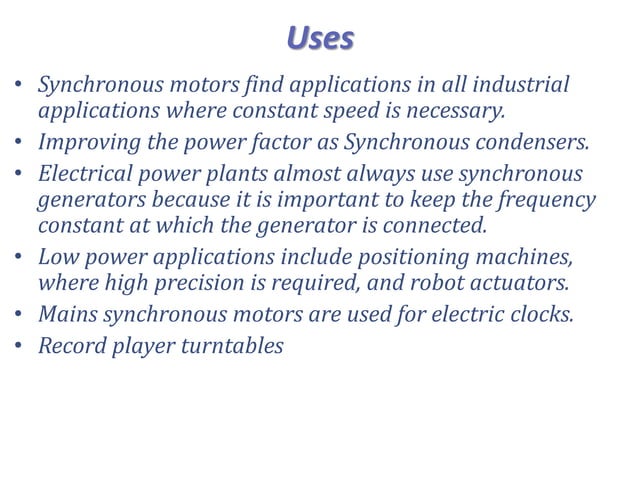 synchronous motor for presentation | PPTX