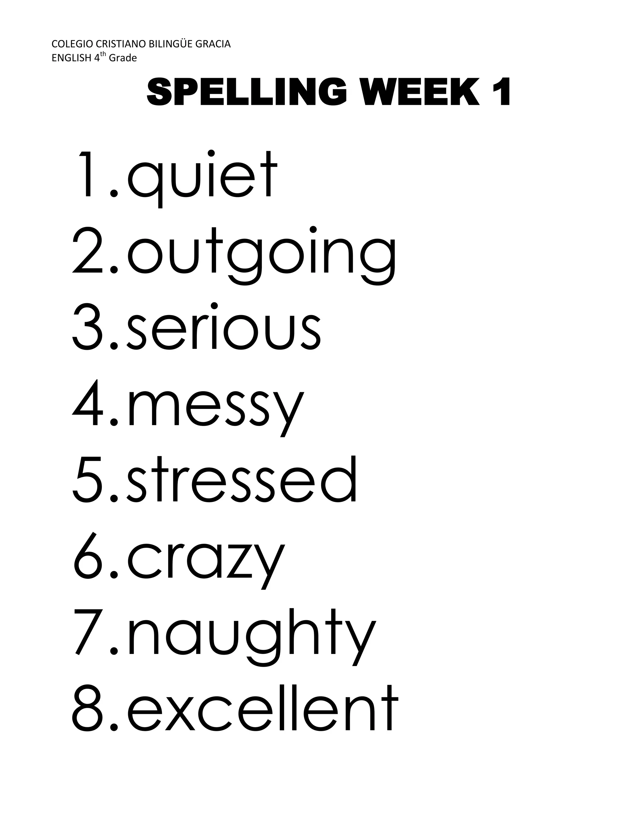 4th spelling list bim 1 | DOCX