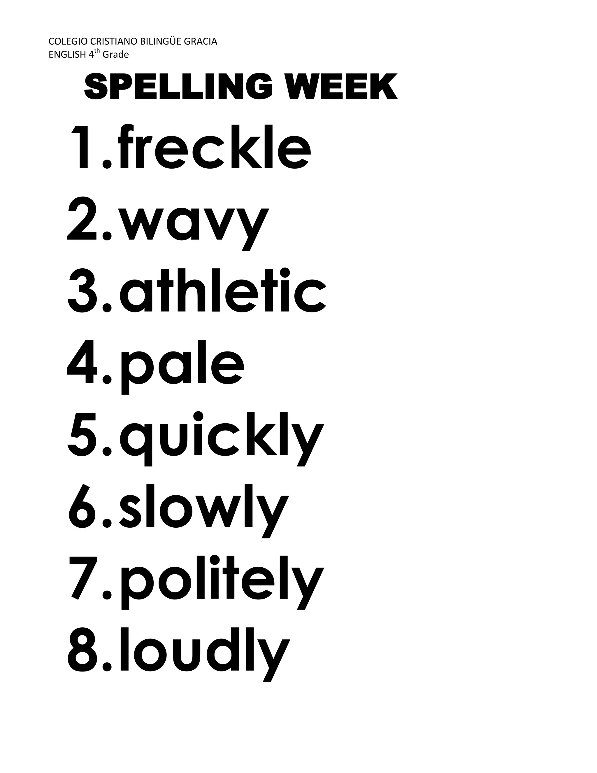 4th spelling list bim 1 | DOCX
