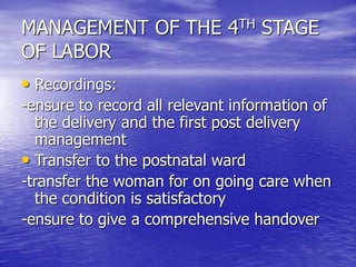 4TH STAGE OF LABOR mgt.ppt