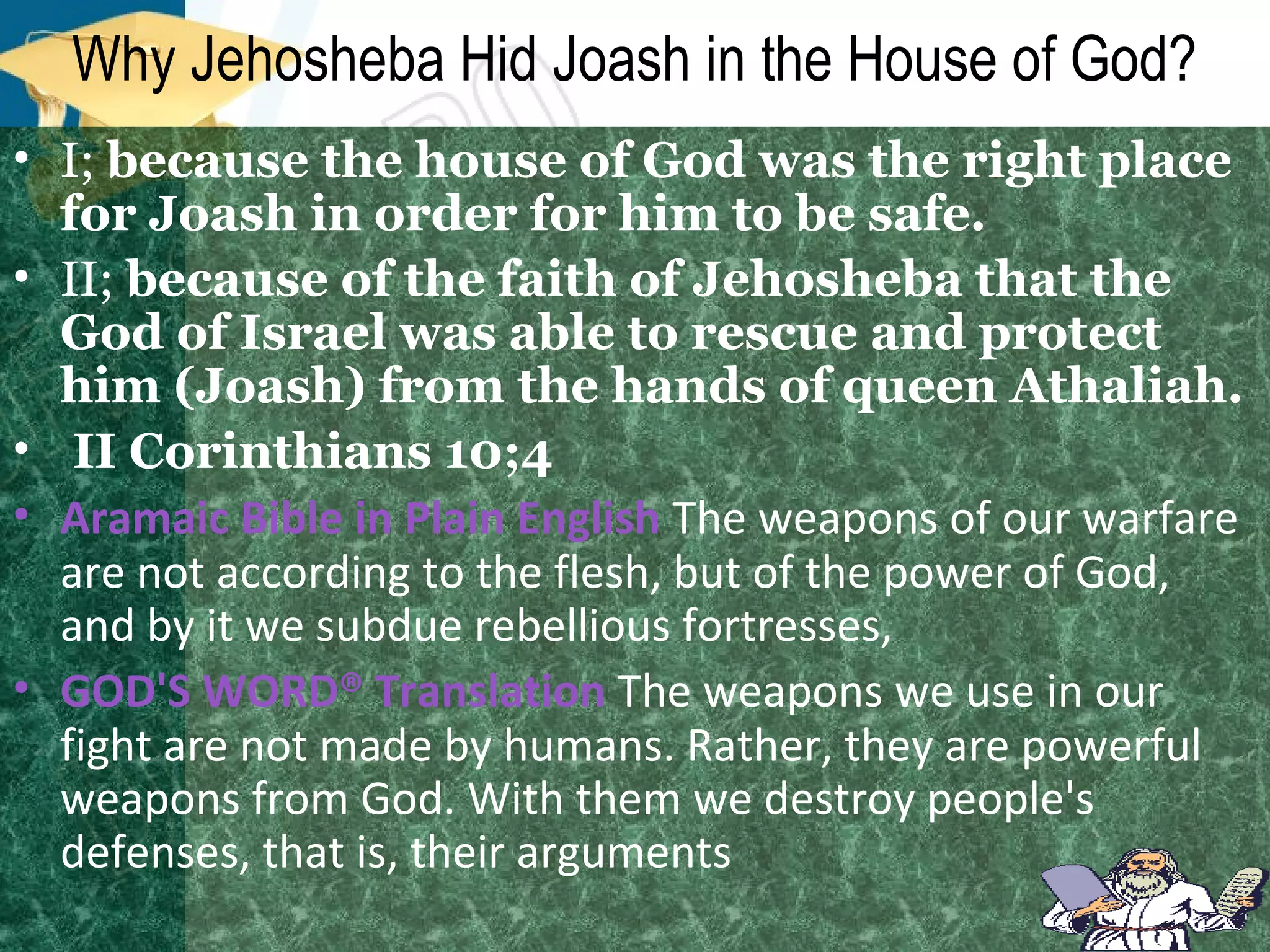 Examples from the life of King Joash | PPT