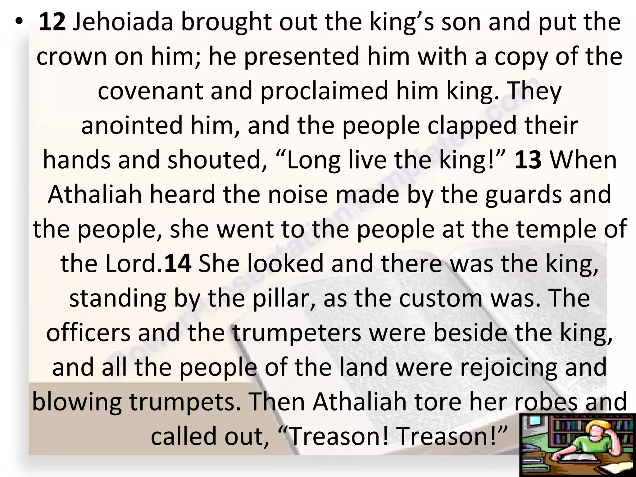 Examples from the life of King Joash | PPT