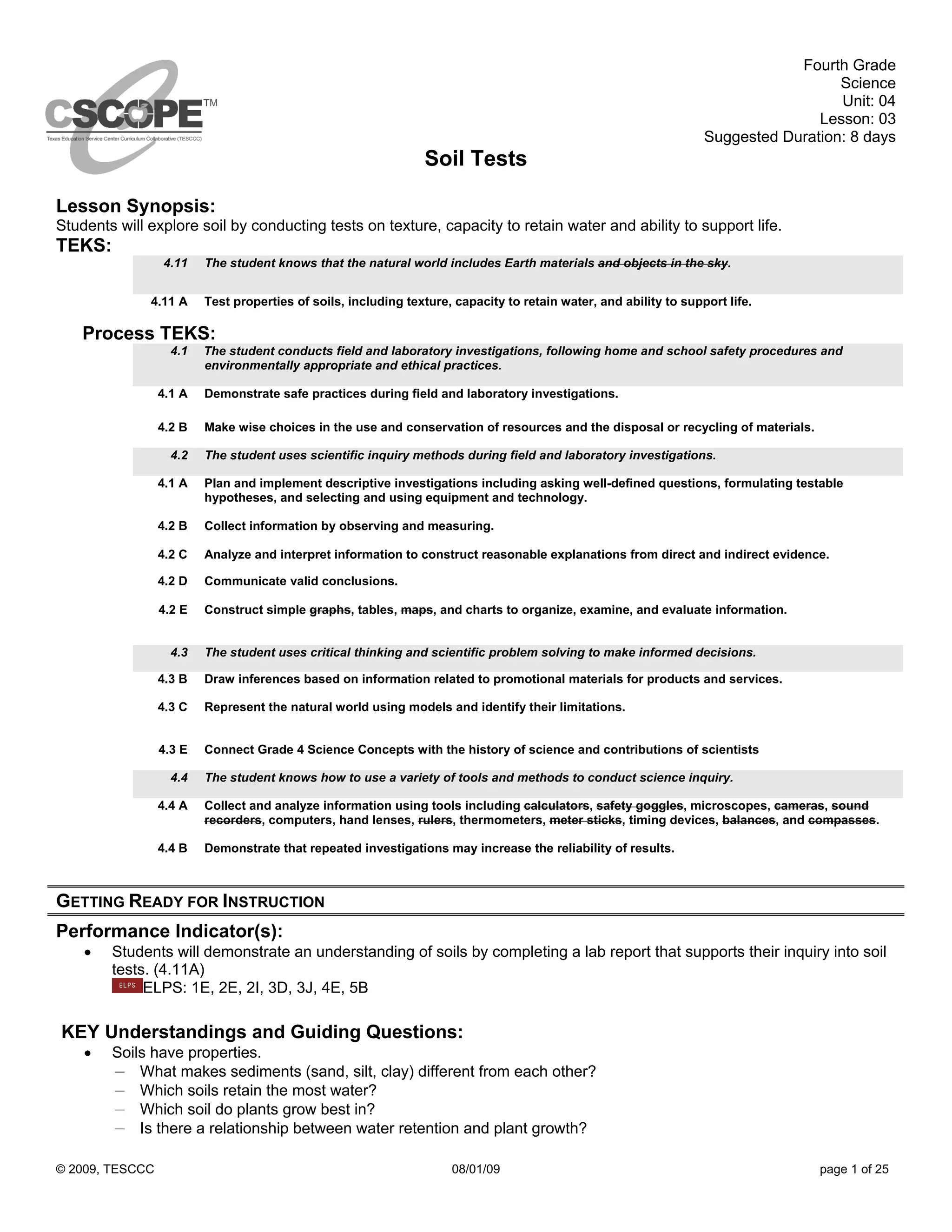 4th u3 l3_soil_tests | PDF