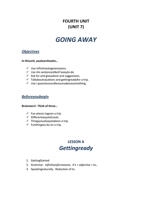 level 4th - 4th unit | PDF