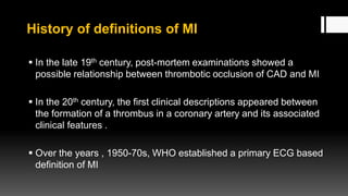 Universal Definition of Myocardial Infarct | PPTX