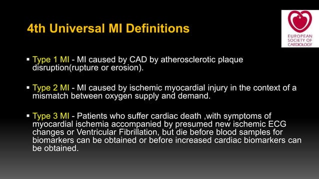 Universal Definition of Myocardial Infarct | PPTX
