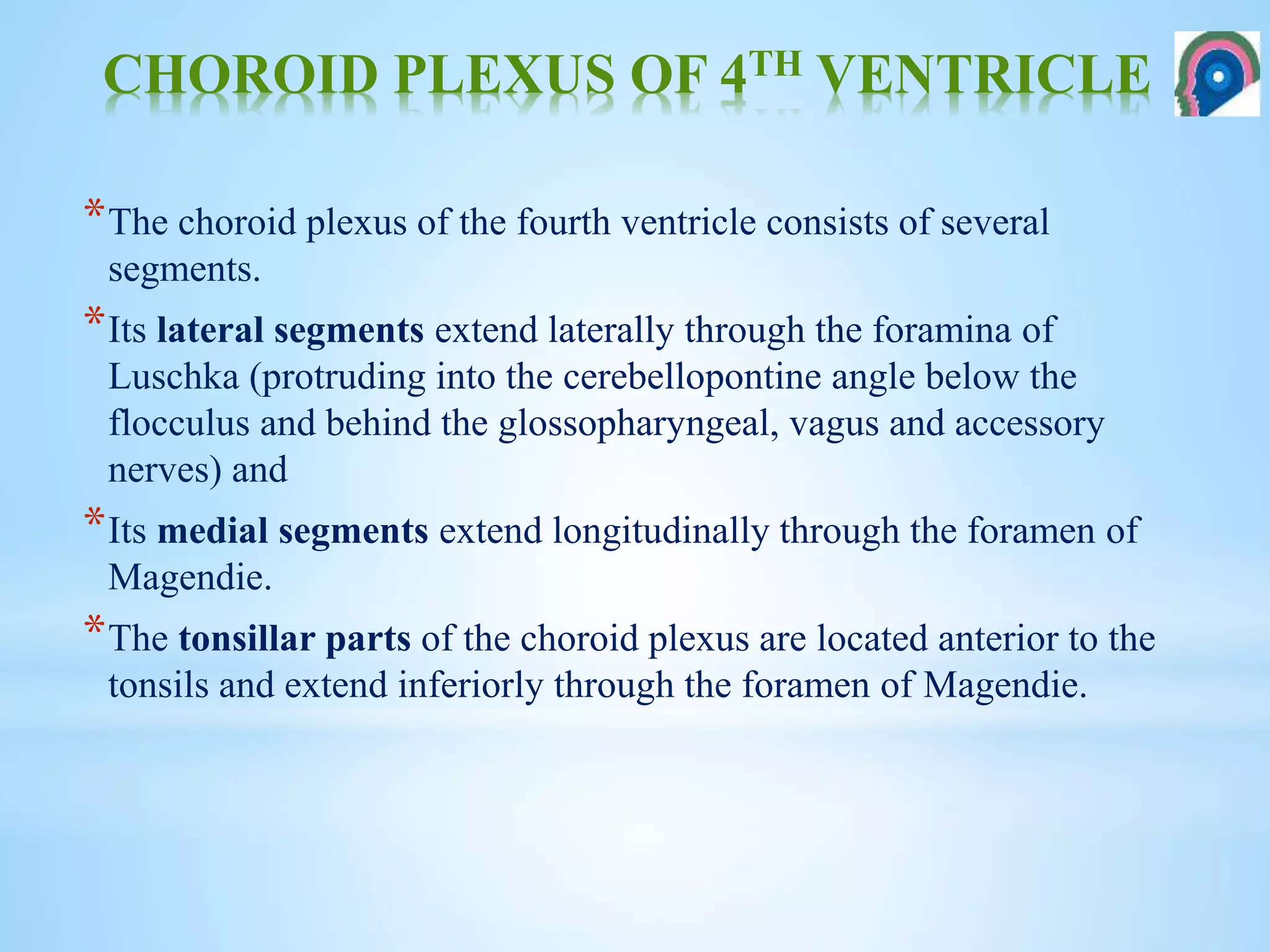 4 th ventricle- Anatomical and surgical perspective | PPTX