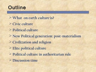 4th week political culture | PPT