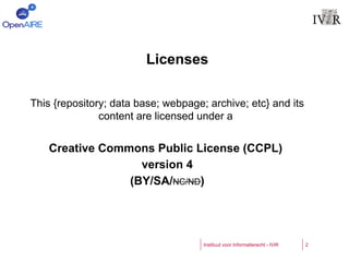 4th OpenAIRE Workshop, Thomas Margoni | PPT