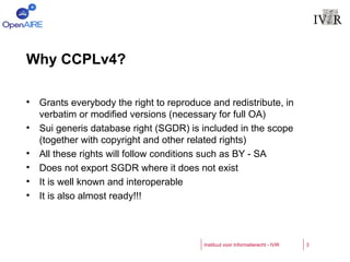 4th OpenAIRE Workshop, Thomas Margoni | PPT