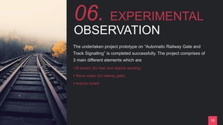 AUTOMATIC RAILWAY GATE AND SIGNALLING SYSTEM | PDF
