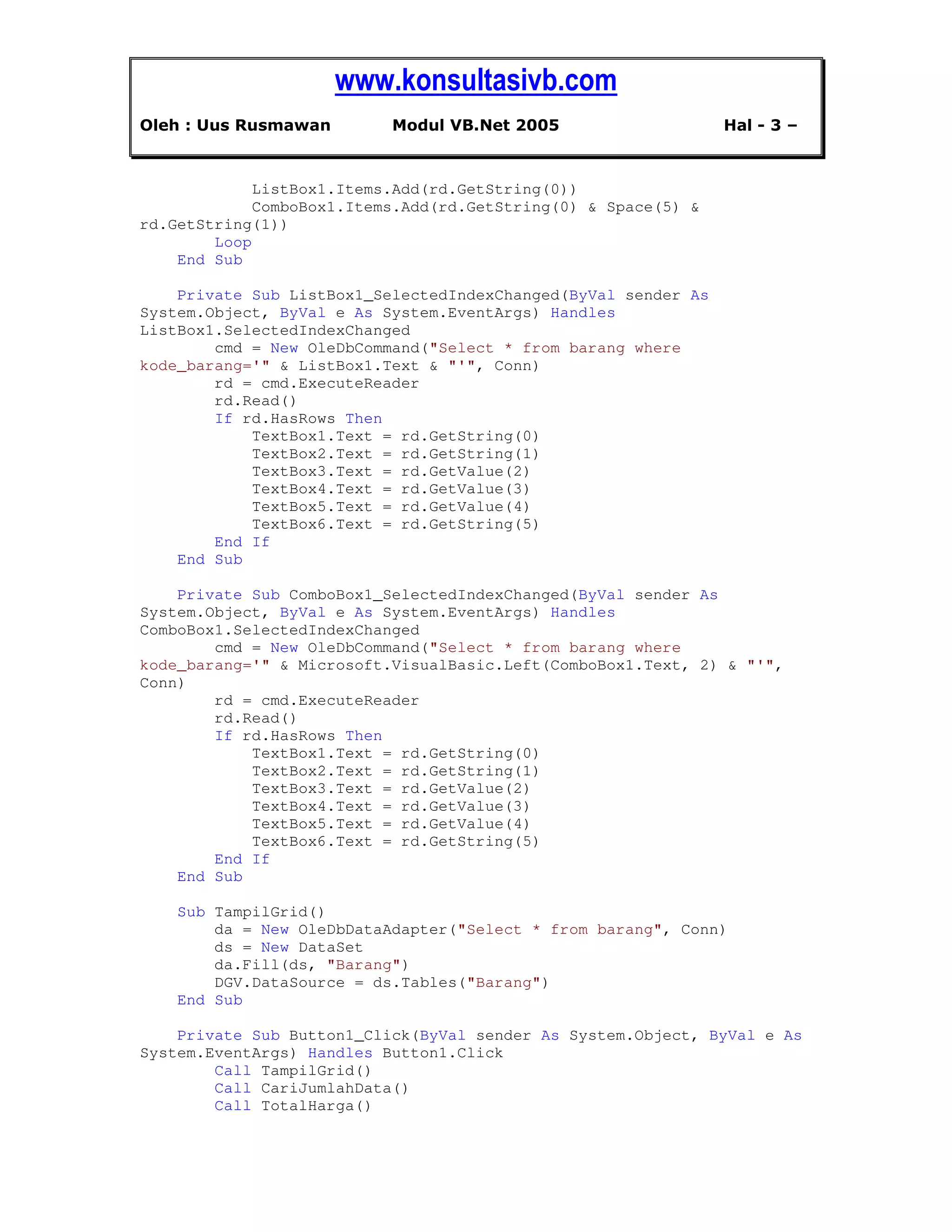 4 tip dan trik database dalam vb.net