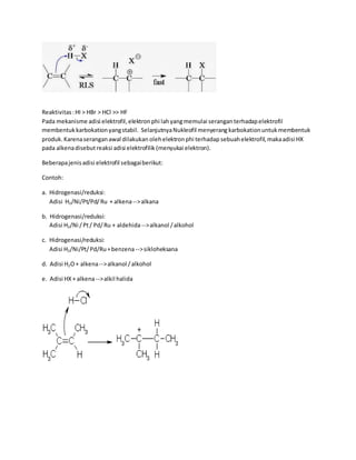 4 tipe reaksi kimia organik | DOCX