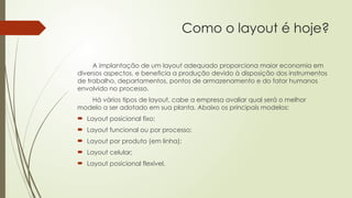 QUATRO TIPOS DE LAYOUT PARA SETOR DE ADMINISTRAÇÃO DE VENDAS | PPTX