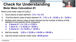 1.1 -moles_and_molar_mass_-_video_notes | PPTX