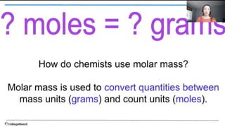 1.1 -moles_and_molar_mass_-_video_notes | PPTX